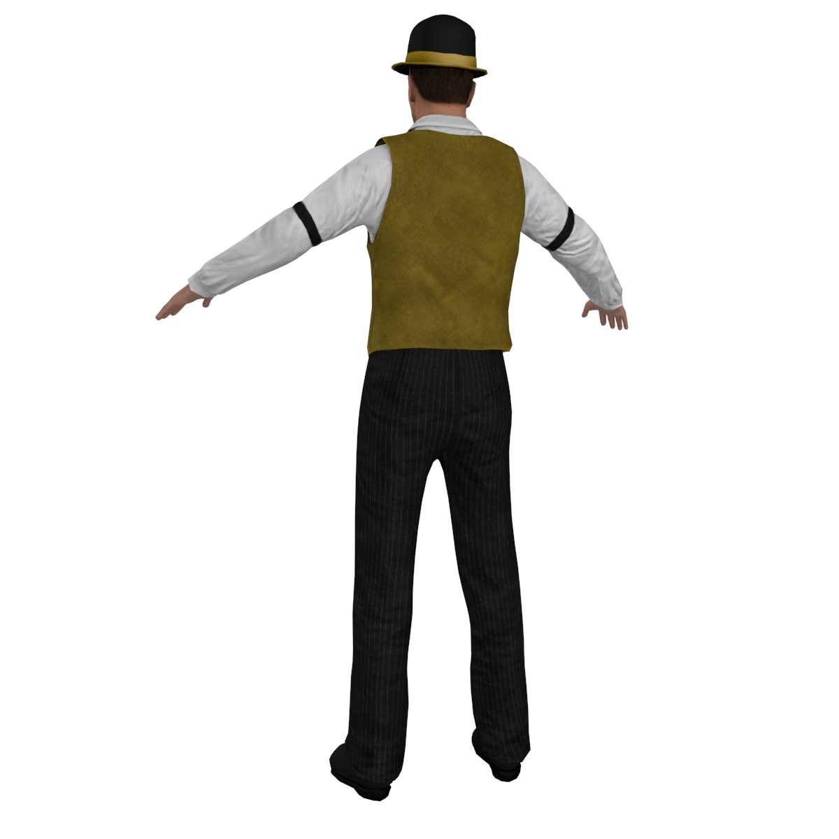 rigged wild west banker 3d max