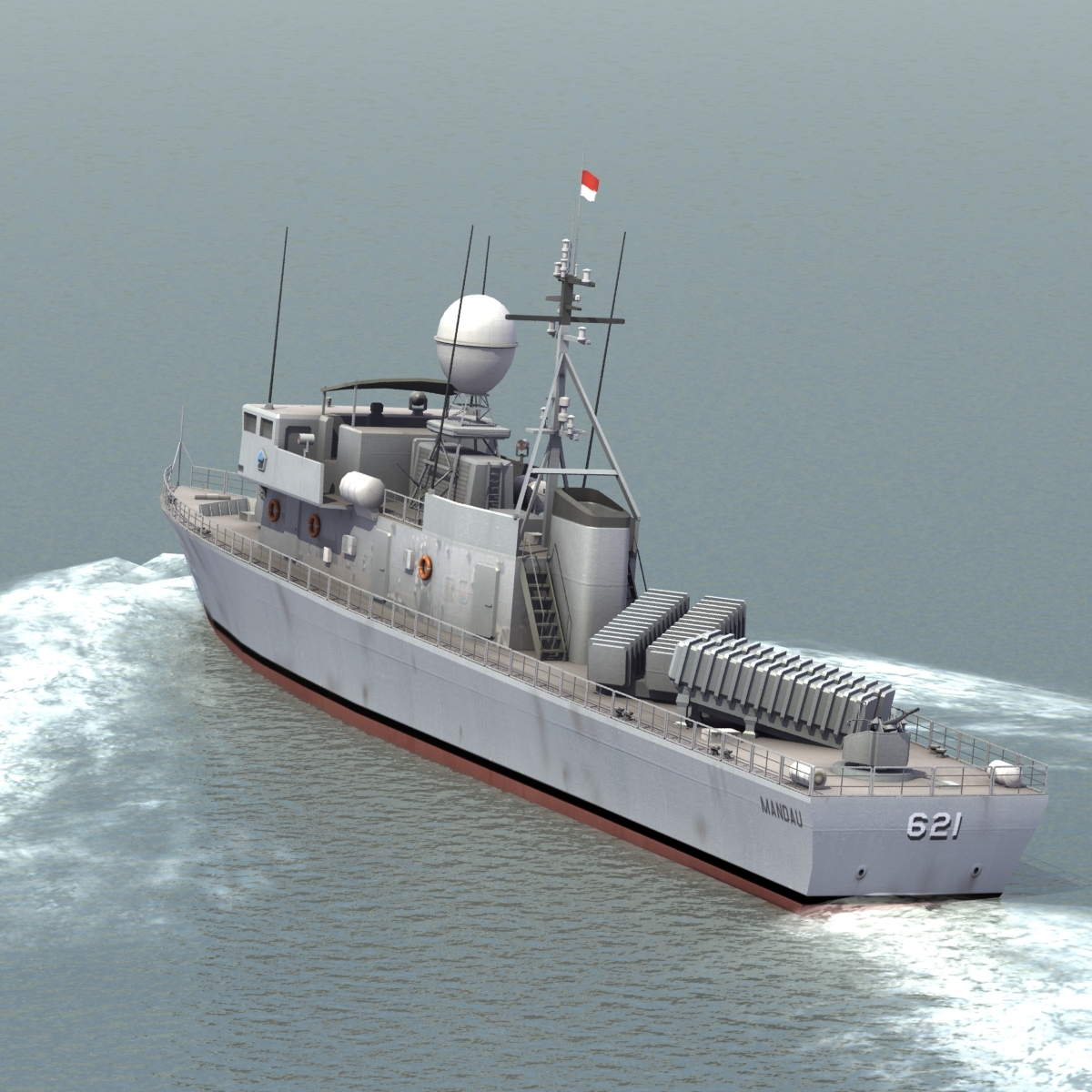 mandau class gunboat 3d model