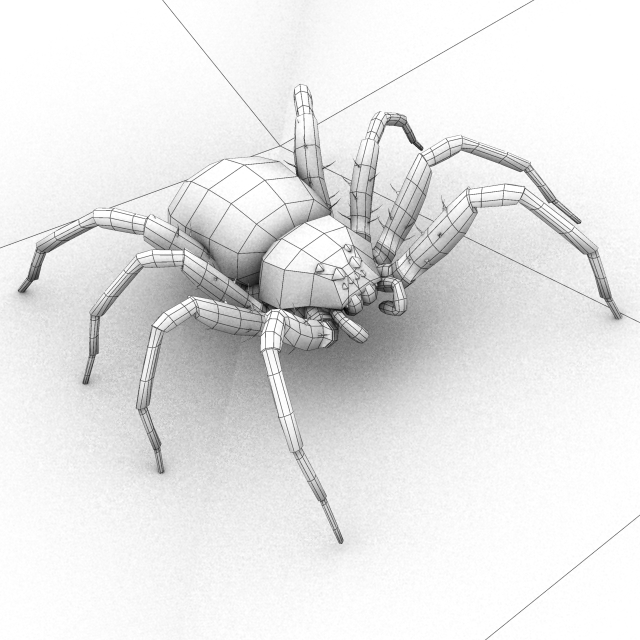 3d model spider walk