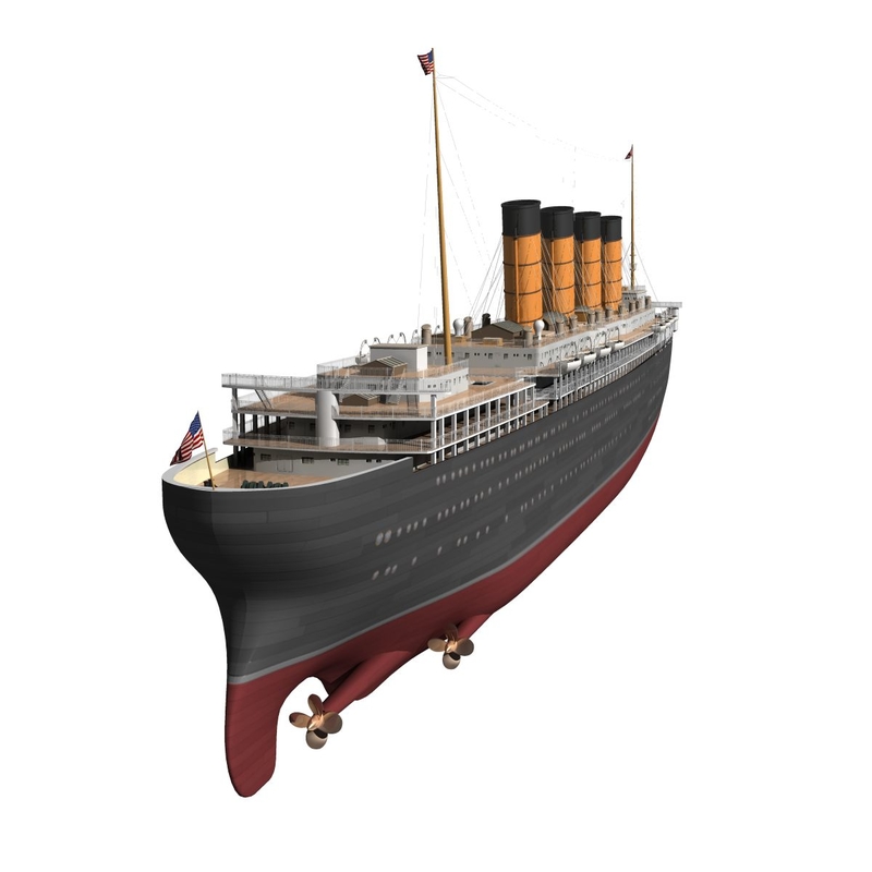 rms lusitania 3d max