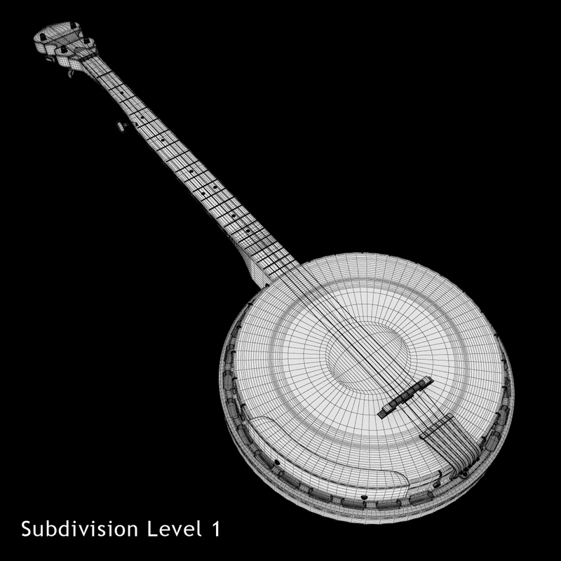 3d model of banjo