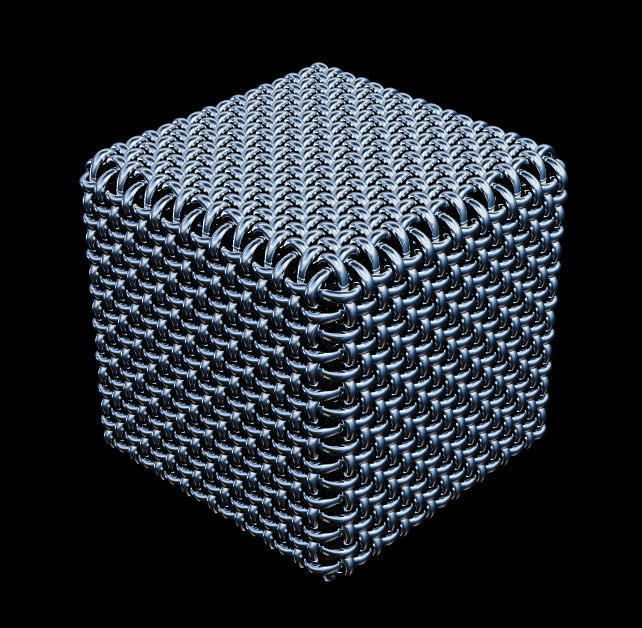 Obj Cube Wire Mesh