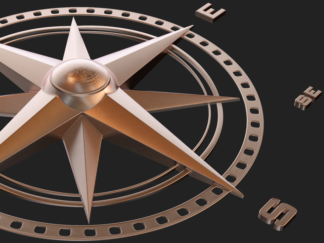 point compass rose 3d 3ds