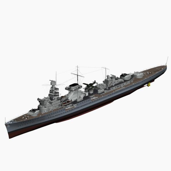 3d heavy cruiser prinz eugen model