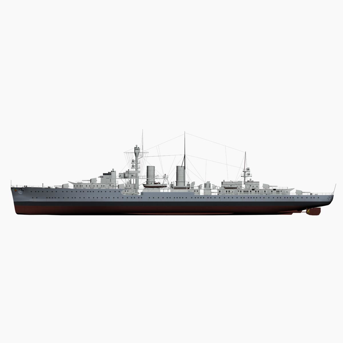 light cruiser emden ww2 german 3d max
