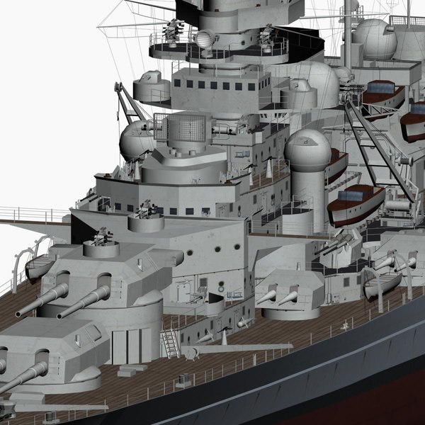 3D модель Броненосец Tirpitz ВМС Германии WW2 - TurboSquid 921988