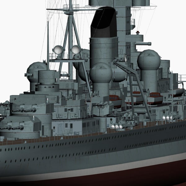 modelo 3d Heavy Cruiser Tallinn Soviet Navy WW2 - TurboSquid 922045