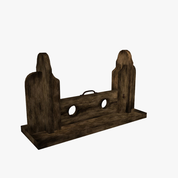 3d medieval foot stocks fantasy model