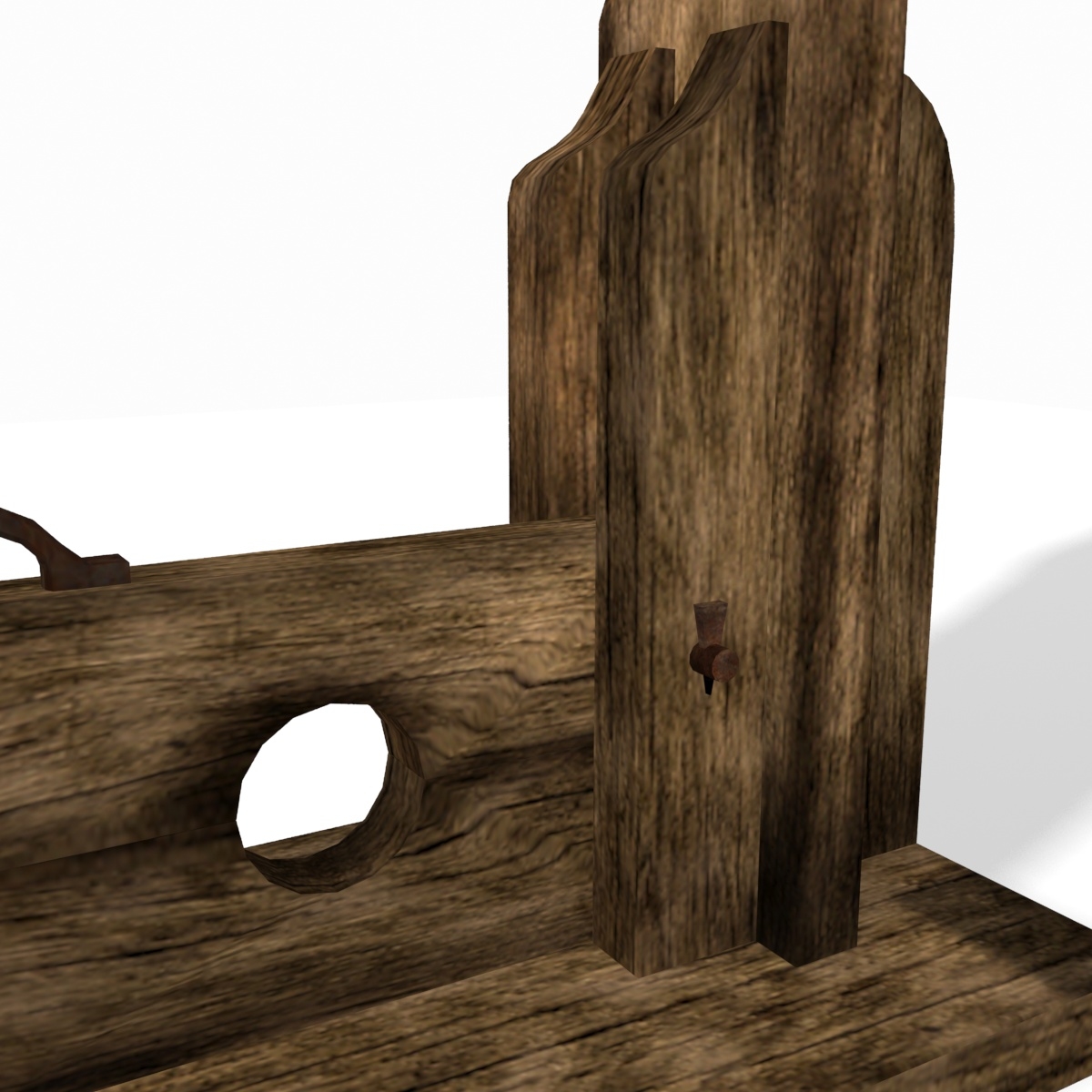 3d medieval foot stocks fantasy model