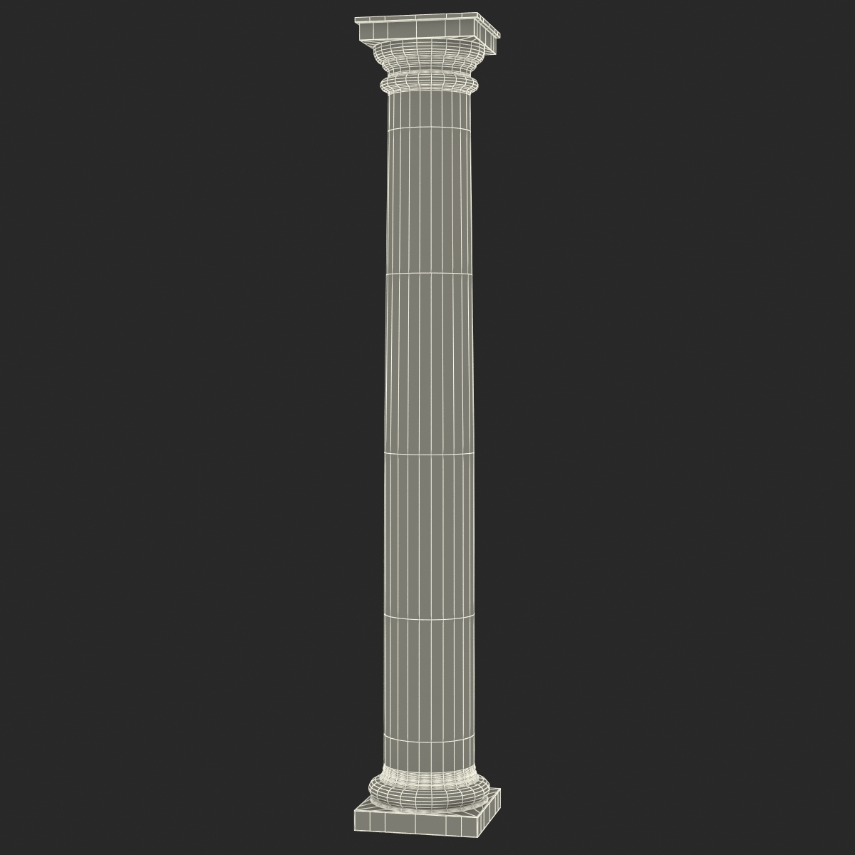 tuscan order column 3d c4d