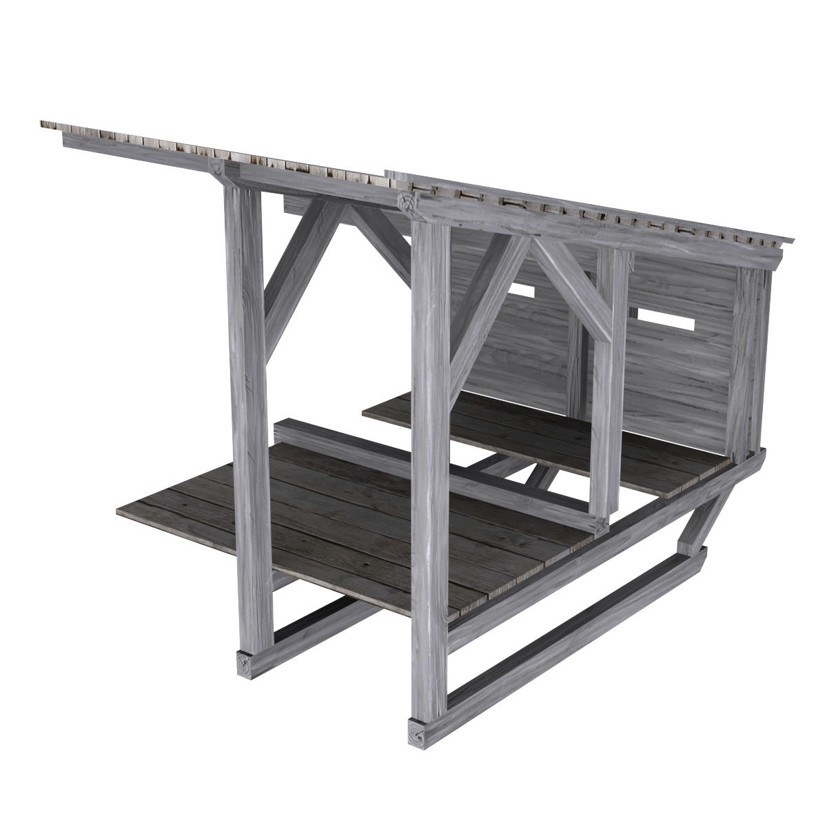 3d model castle hoarding sections