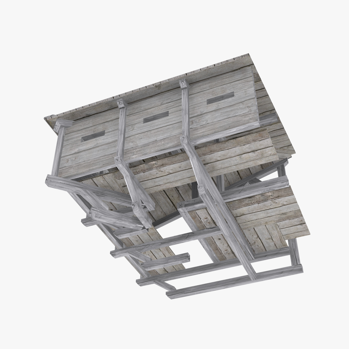 3d model castle hoarding sections