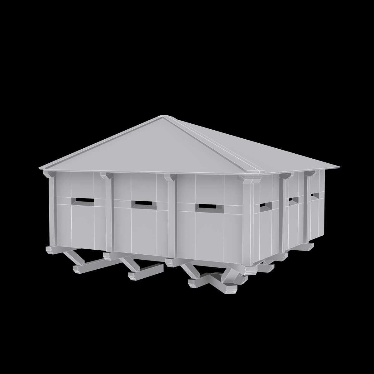 3d model castle hoarding sections