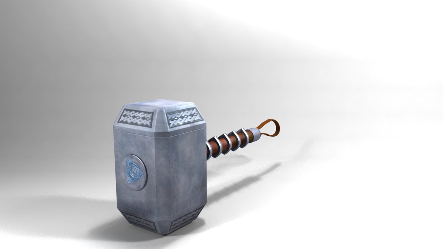 3d model of futuristic hammer