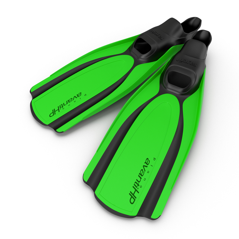 3d swim fins 2 green