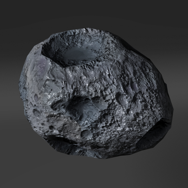 3d model asteroid meteorite meteor
