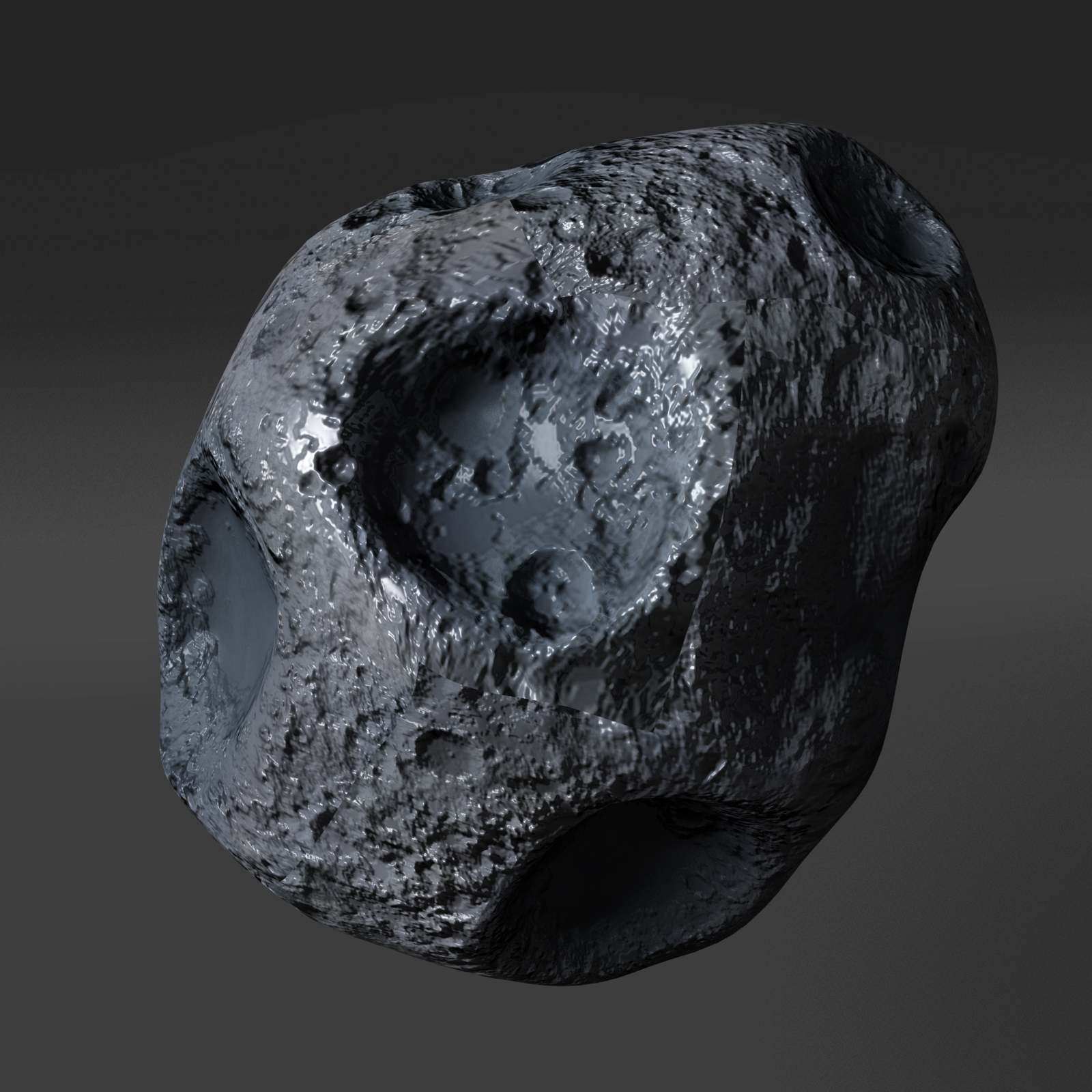 3d model asteroid meteorite meteor