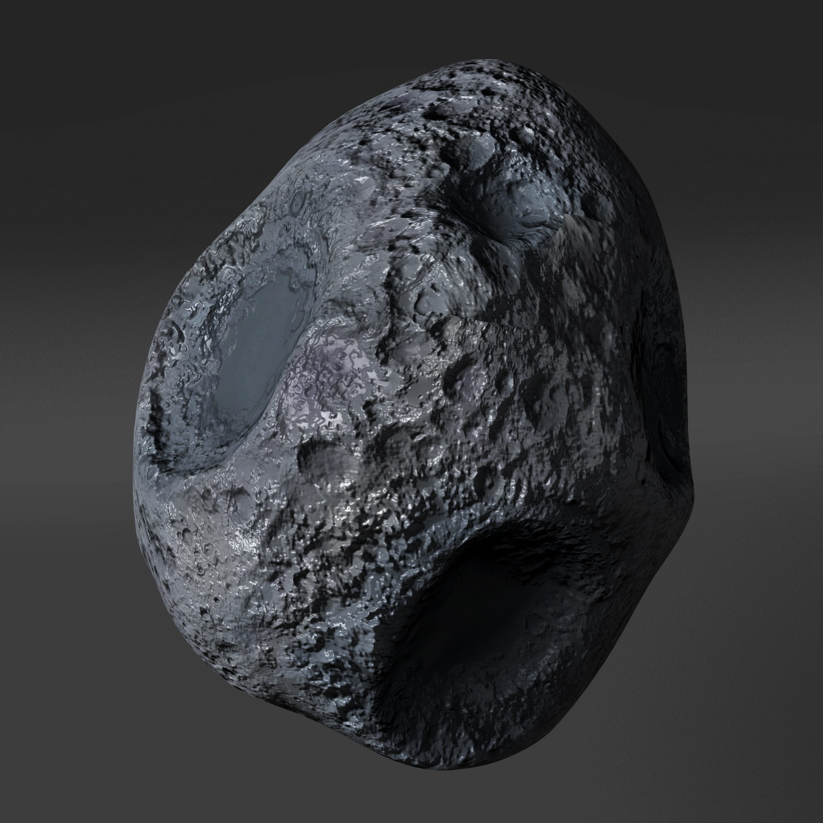 3d model asteroid meteorite meteor