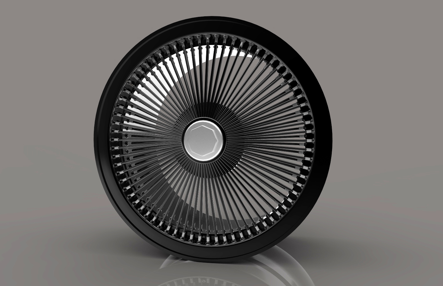 3d black dayton wheel model