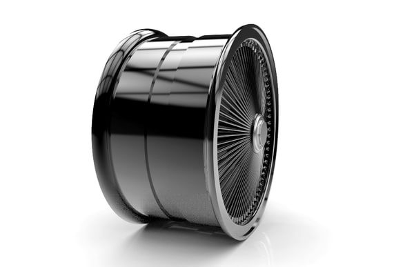 3d black dayton wheel model