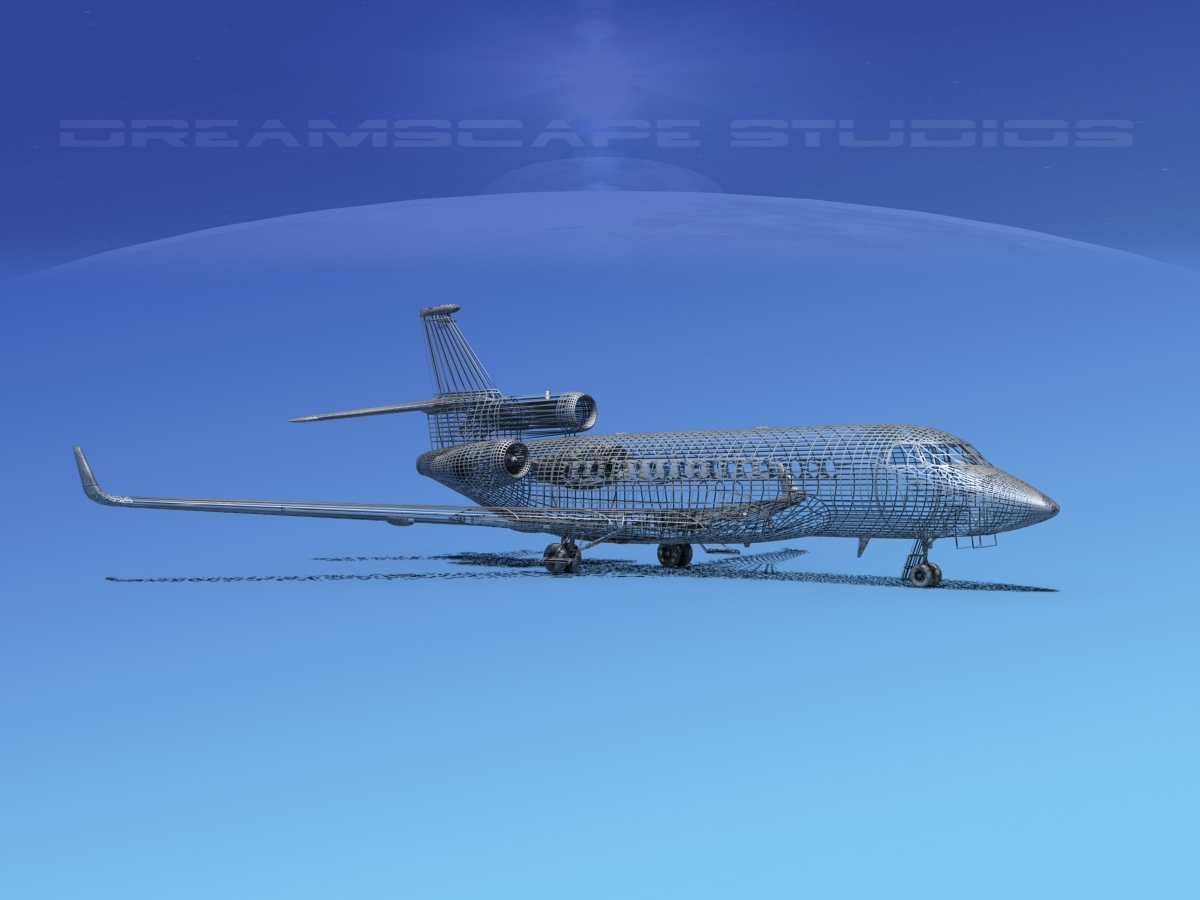 3d model 7x dassault falcon