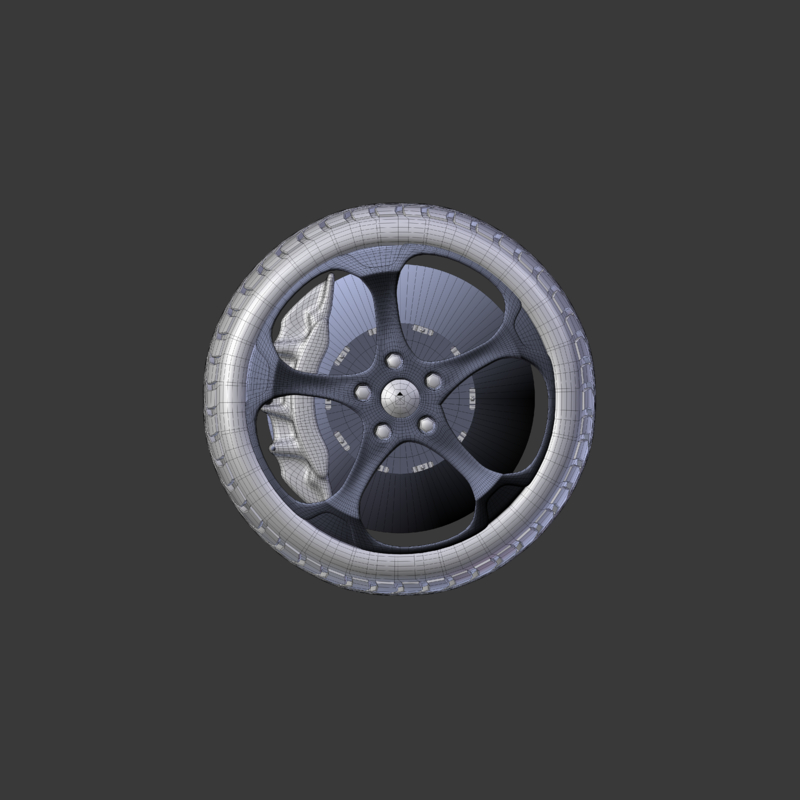 3d model wheel