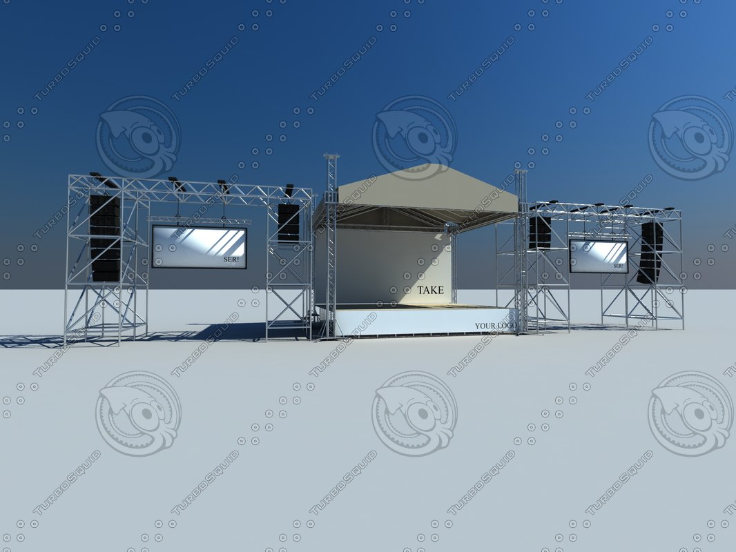 3d concert scene model
