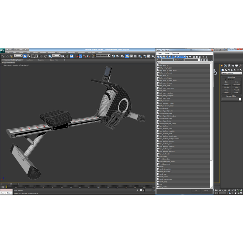 3d rowing machine generic model