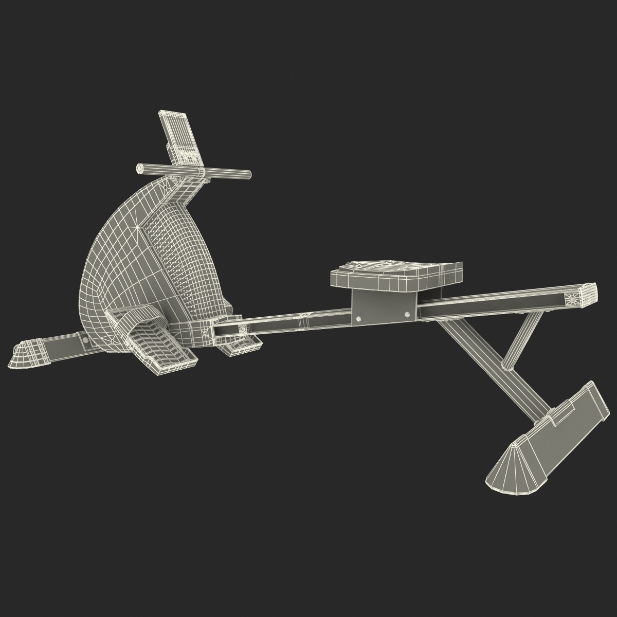 3d rowing machine generic model