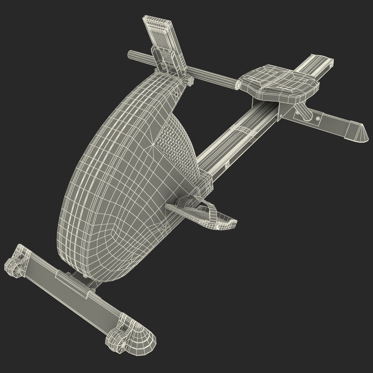 3d rowing machine generic model