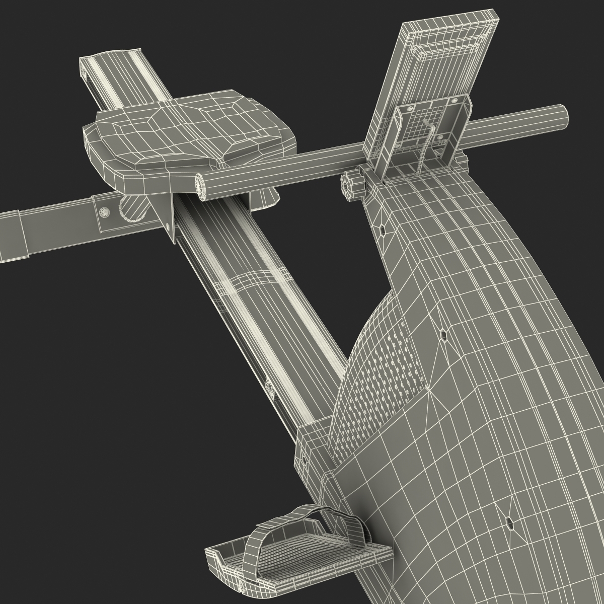3d rowing machine generic model