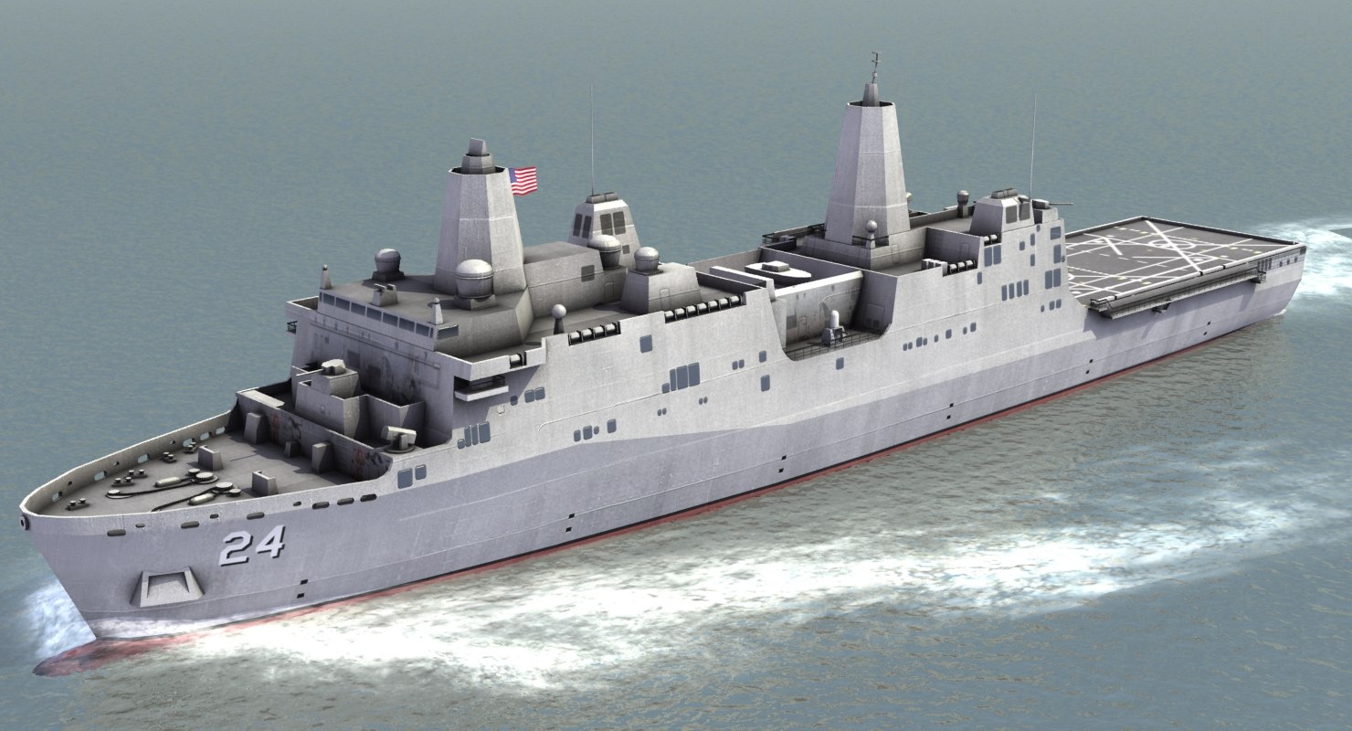 3d lpd-24 assault ship model