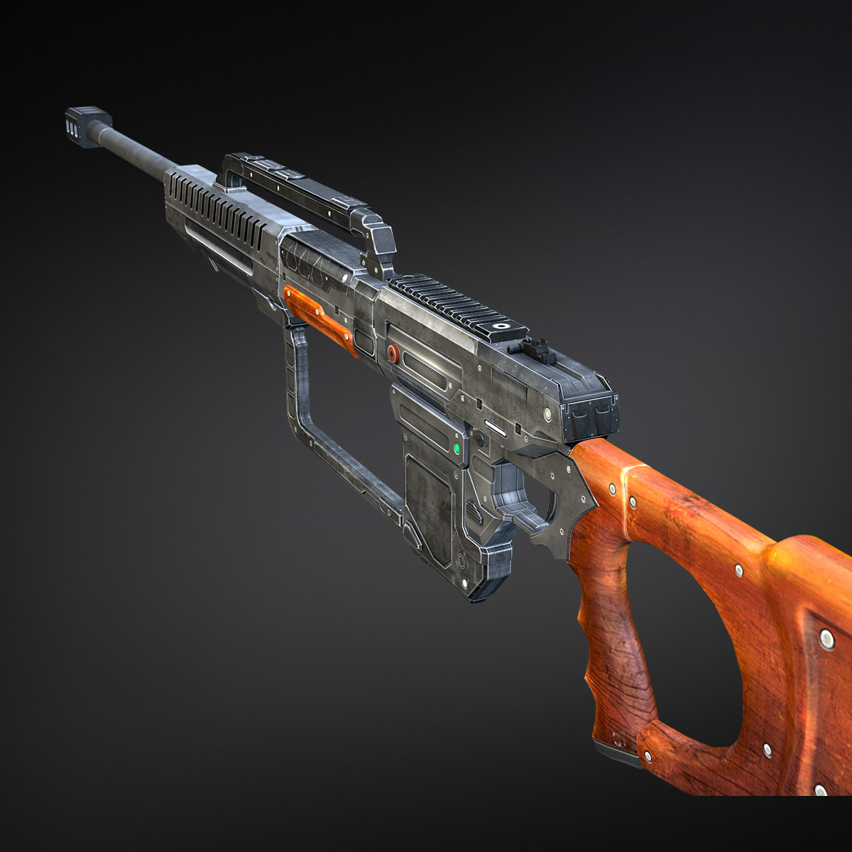 3d set sci-fi assault rifles model