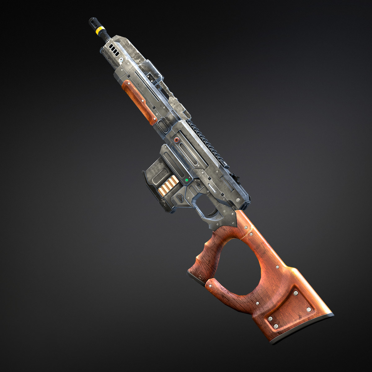 3d set sci-fi assault rifles model