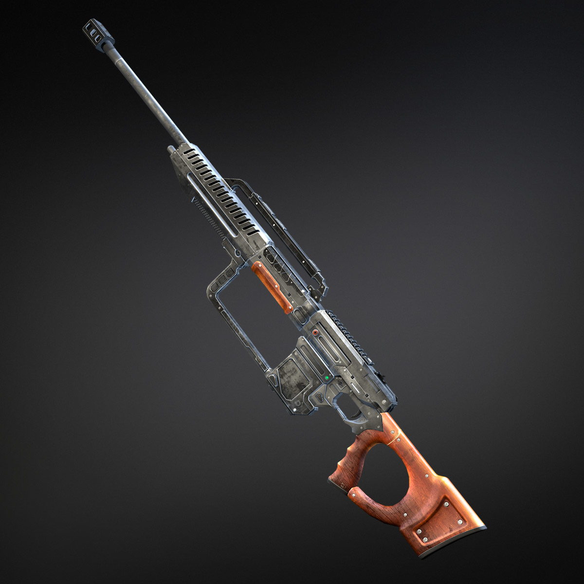 3d set sci-fi assault rifles model