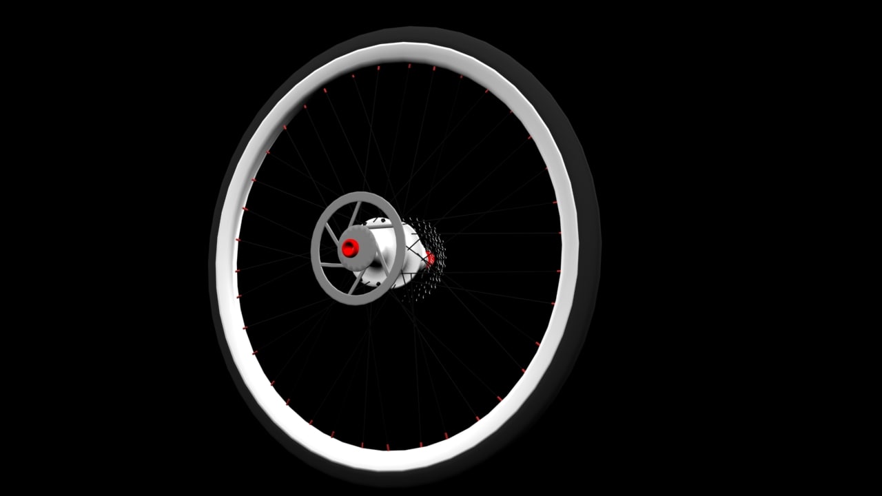 complete bicycle wheel 3d model