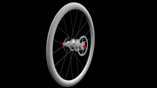 complete bicycle wheel 3d model