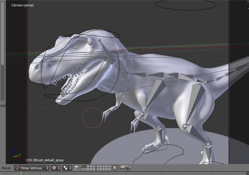 3d model t-rex blender rigged