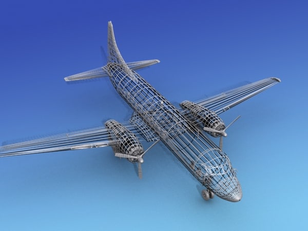 propellers convair t-29 usaf 3d model