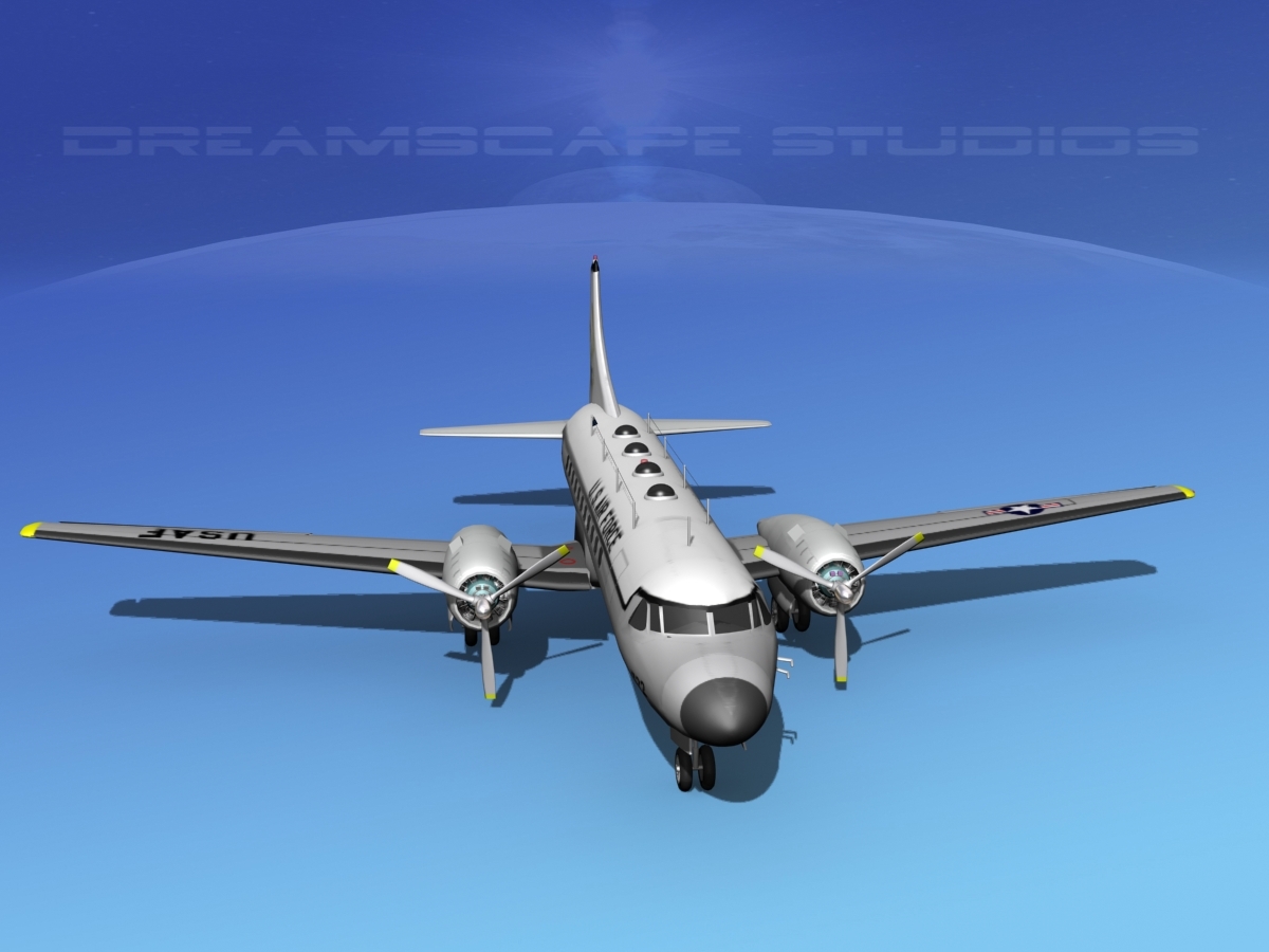 propellers convair t-29 usaf 3d model