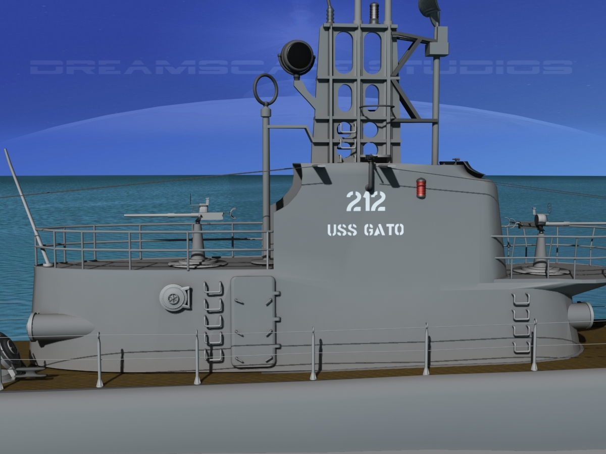 U-Boot der Gato-Klasse SS-224 USS Cod 3D-Modell - TurboSquid 922685
