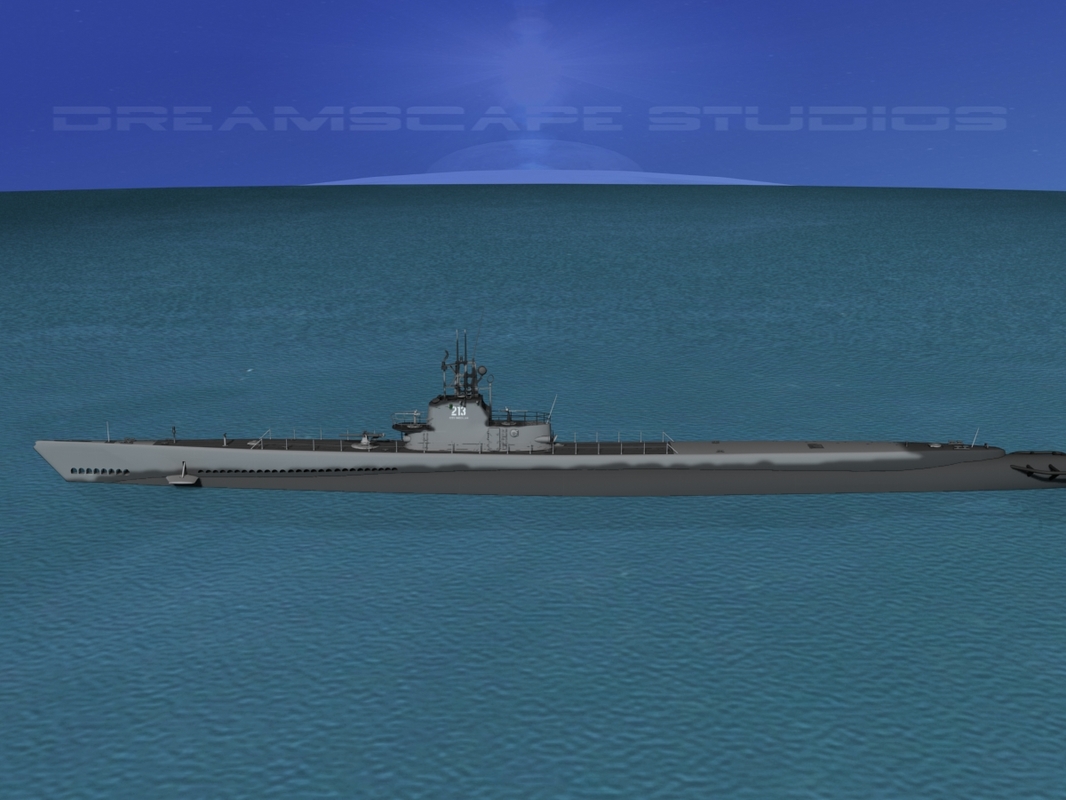 ガトー級潜水艦SS-213 USSグリーンリング3Dモデル - TurboSquid 922660