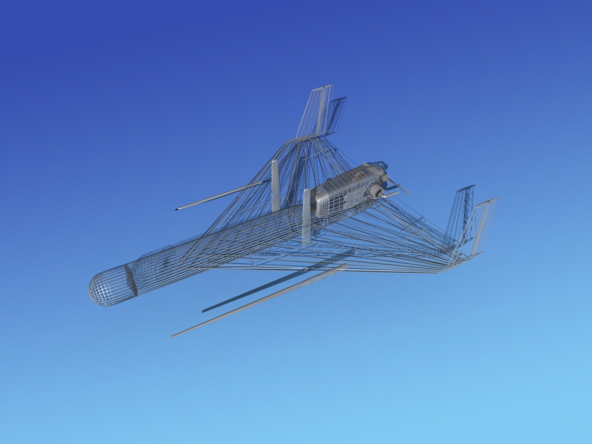 3d model harpy 1 uav