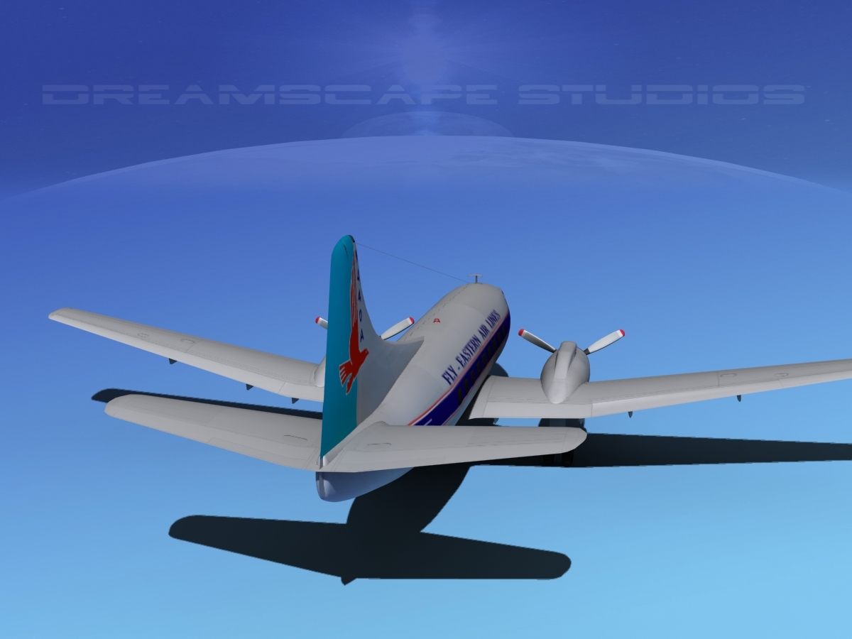 propellers martin 202 airliners 3d obj