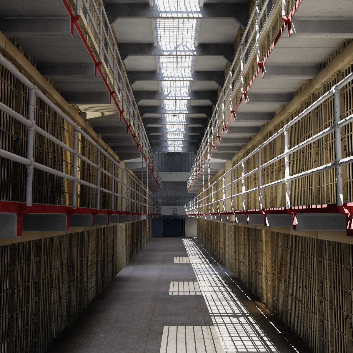 alcatraz cells block model