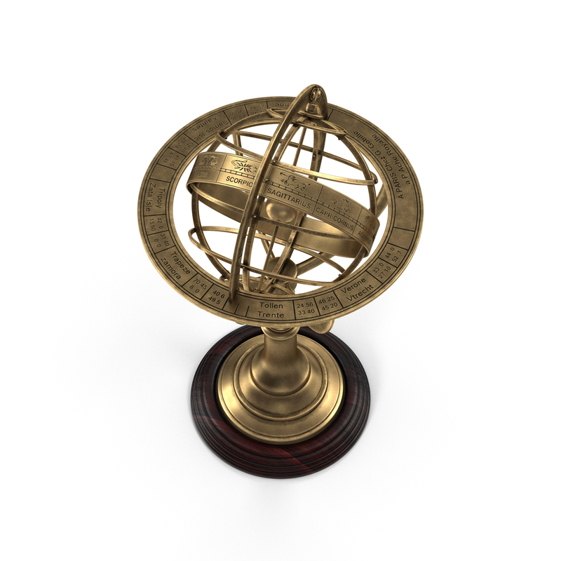 3d armillary sphere model