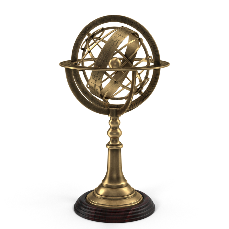 3d armillary sphere model