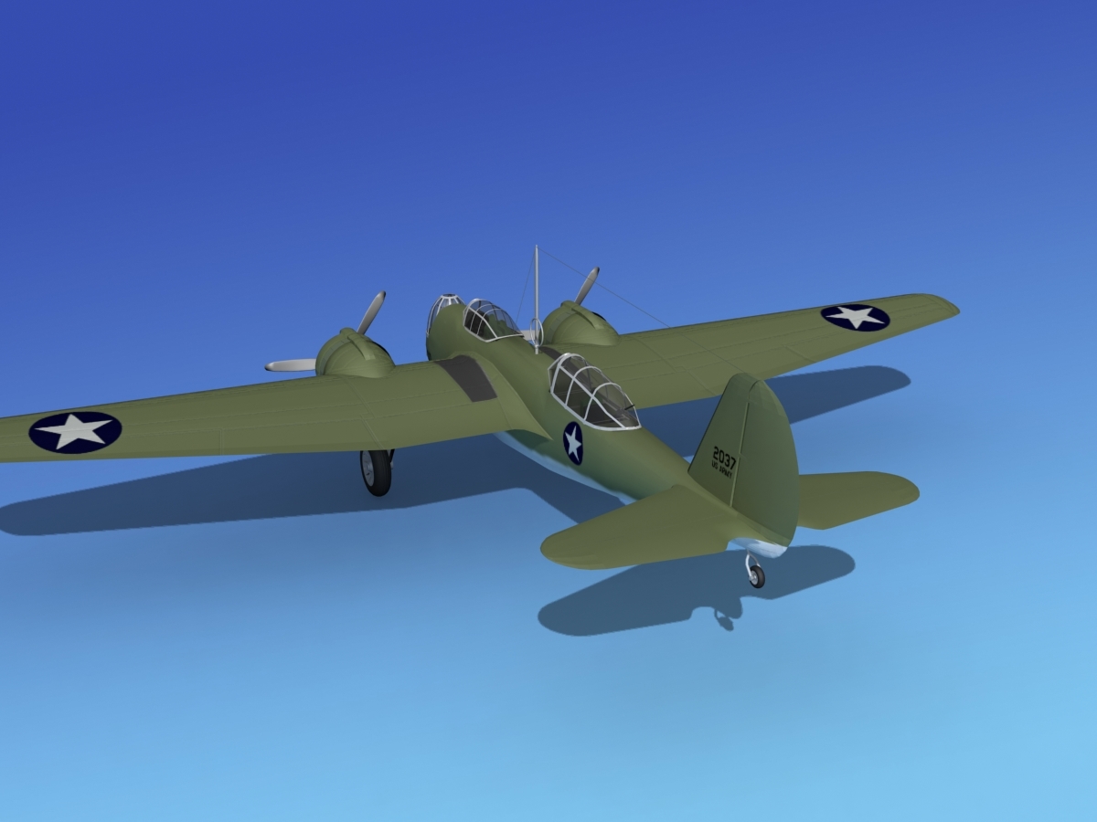 3d propellers martin b-10 bomber model