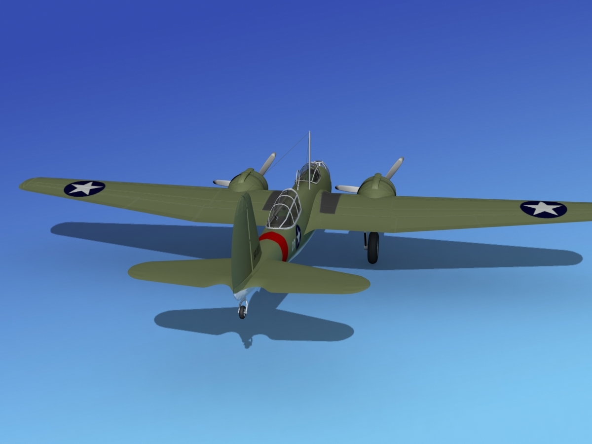 3d model propellers martin b-10 bomber