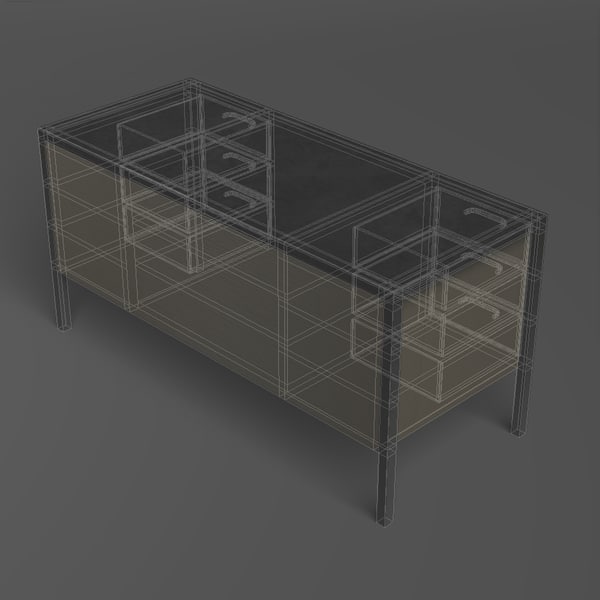 classic desk fbx